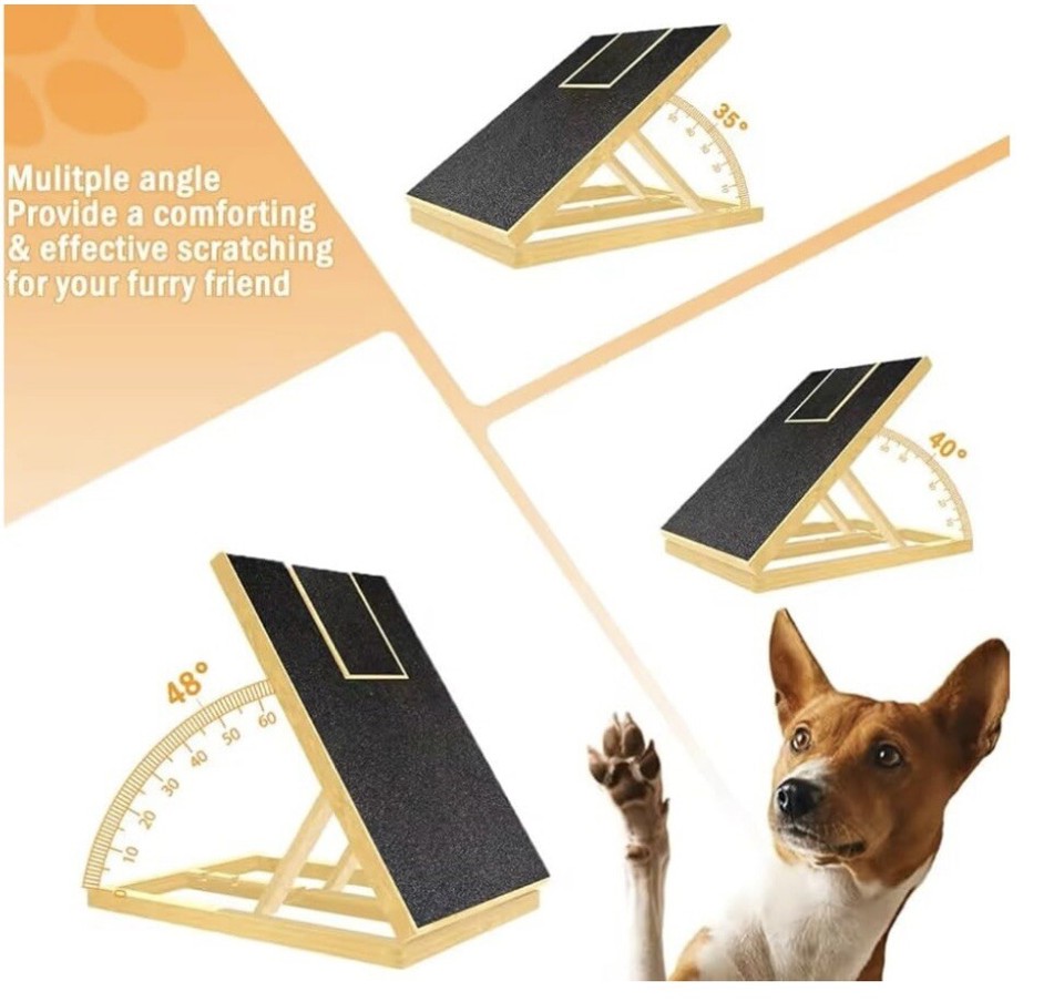 Dog Scratch Pad for Nails -Dog Nail Scratch Board with Treat Box -Nail ...
