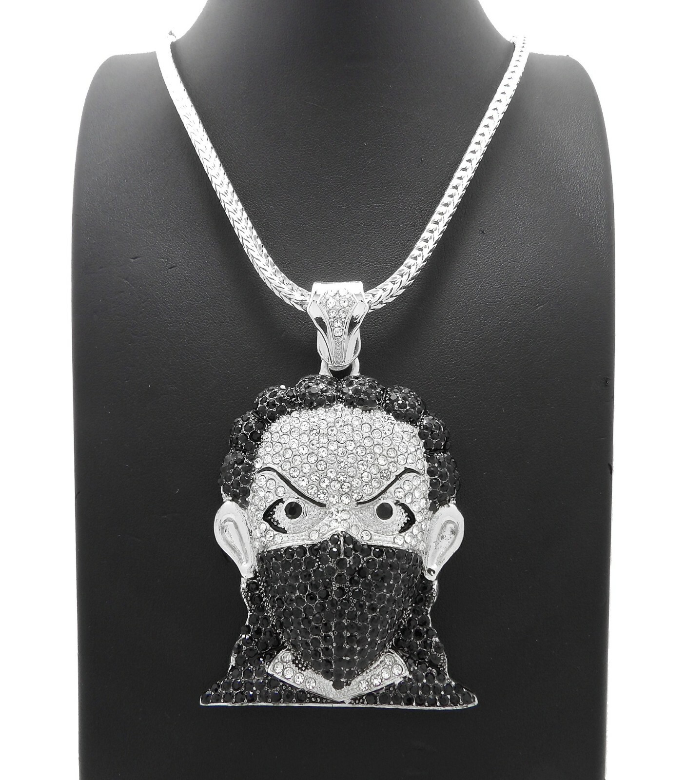 Iced Boondock Masked Goon Pendant & 4mm 36" Franco Chain Bling Hip Hop ...
