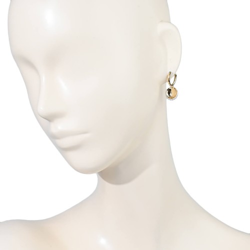 Ferri Firenze Ferrari Petal Diamond Drop Hoop Earrings K18YG Yellow ...