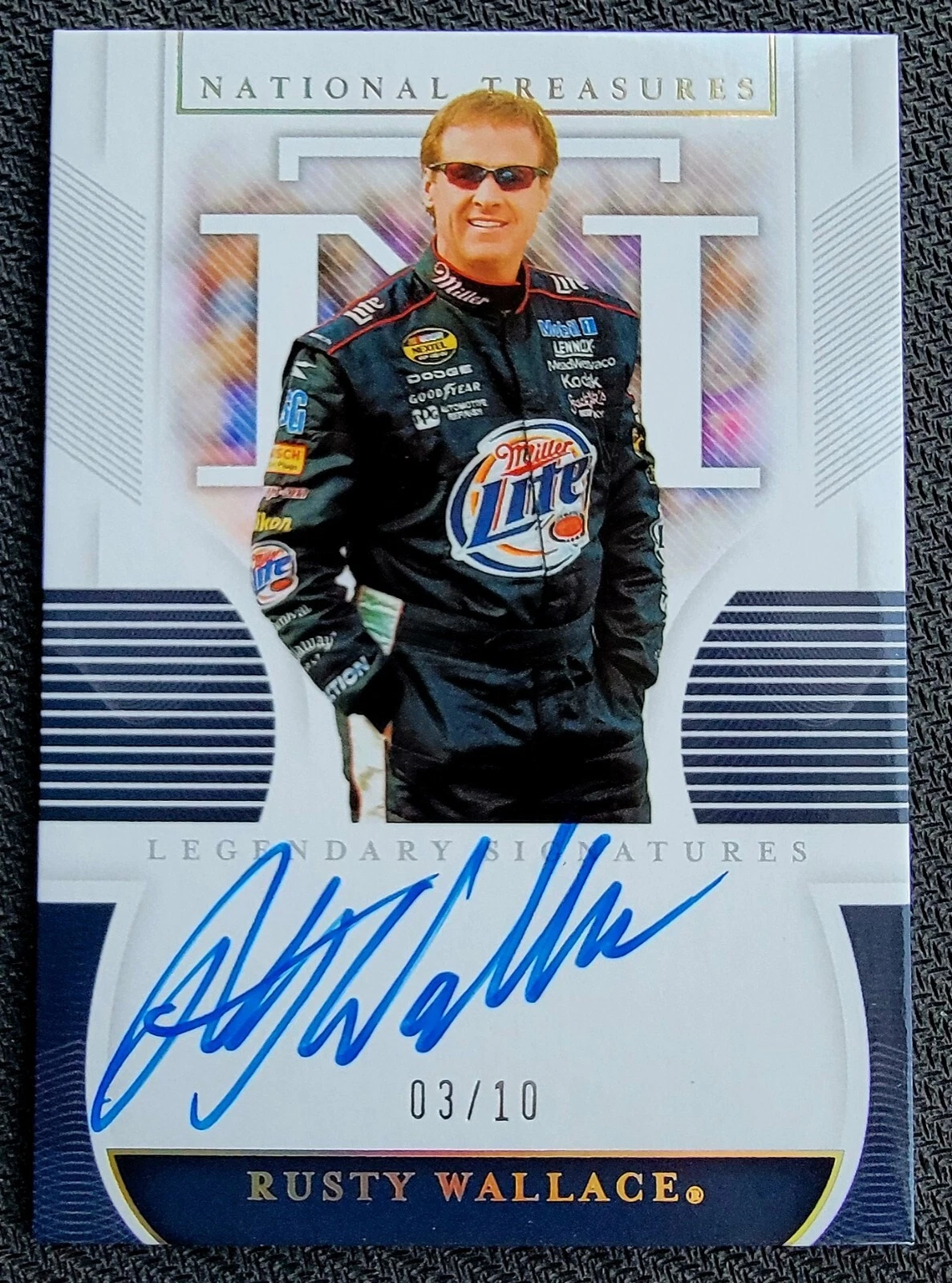Rusty Wallace 2021 National Treasures NASCAR #LS-RW Legendary ...