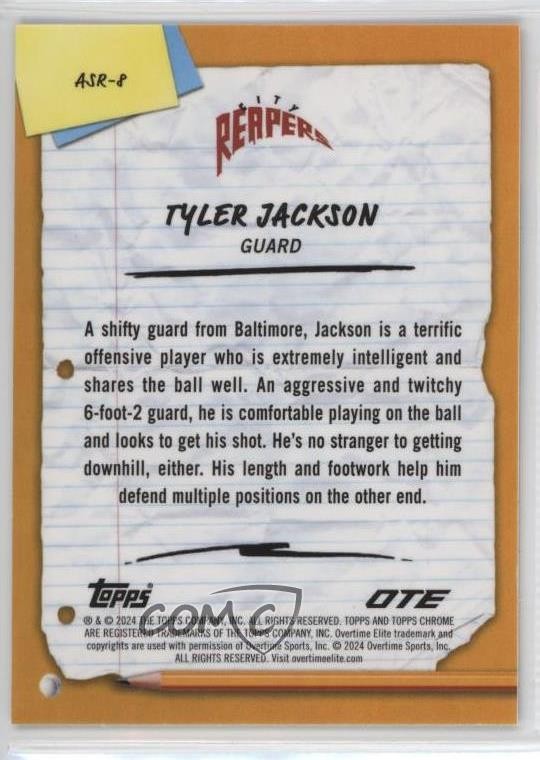 2023-24 Topps Chrome OTE Overtime Elite Green Refractor /75 Tyler ...