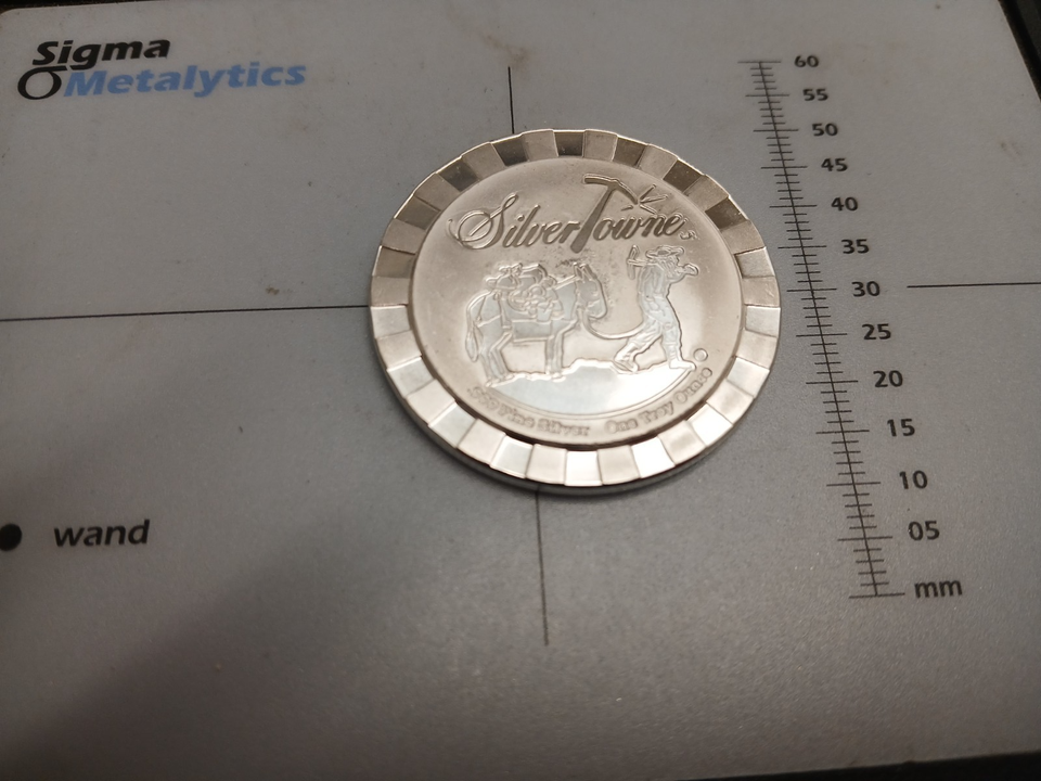 Silver Towne 1 oz .999 Silver Round Poker Chip Style Stacker Coin TP ...