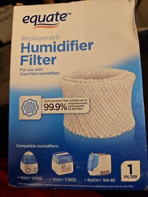 Equate Replacement Humidifier Filter H EQWF2 Antimicrobial Vicks Cool ...