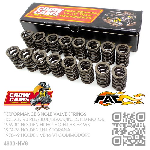 CROW CAMS 415lb SINGLE VALVE SPRINGS V8 253-308 [HOLDEN VB-VC-VH-VK-VL ...
