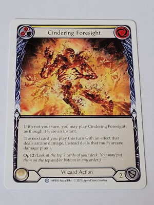 Cindering Foresight (Yellow) rare history pack 1 NM Flesh And Blood | eBay
