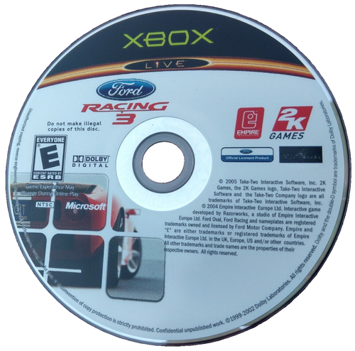Ford Racing 3 on Original Xbox (Disc & Manual) - Mint | eBay