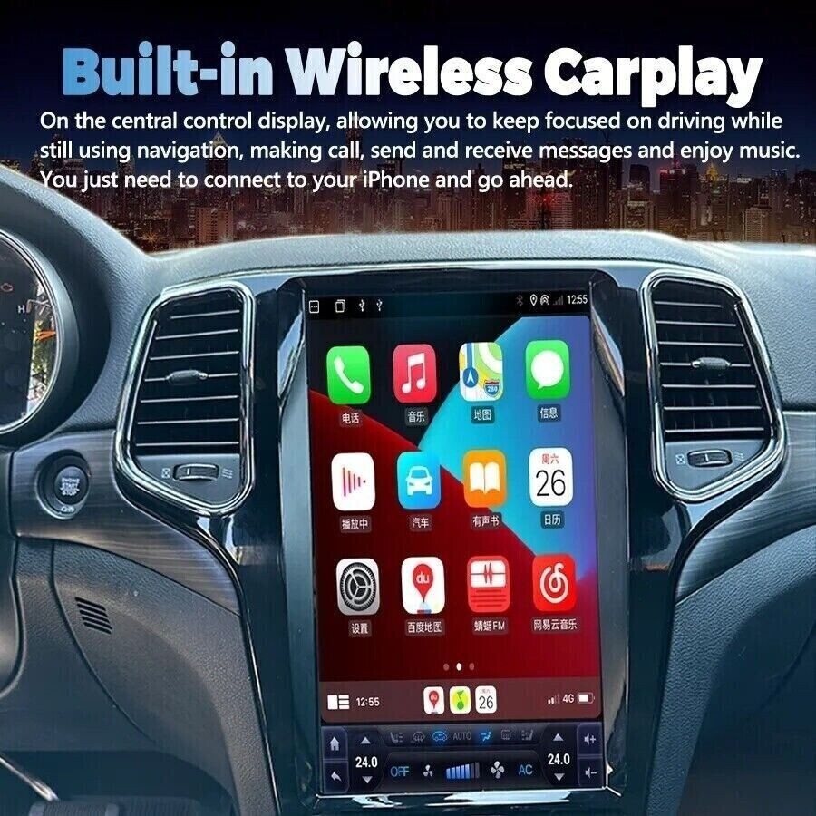 For 2011-2019 Jeep Grand Cherokee Apple Carplay Android 13 Car Stereo ...