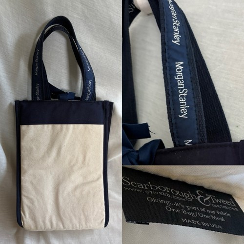 Morgan Stanley Canvas Padded Open Tote Bag Wine Lunch Scarborough ...