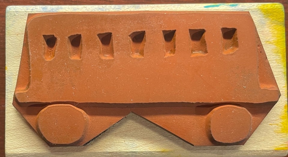 Hot Potatoes Wood Mounted Rubber Stamp - Train Passenger Car | eBay