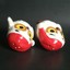 Norcrest Salt & Pepper Shakers Vtg White Owl Christmas Santa Sticker ...