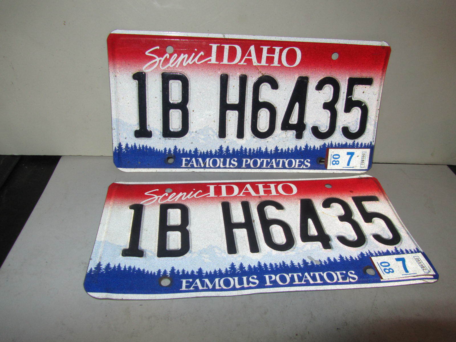 (2) IDAHO LICENSE PLATES (PAIR) SCENIC - FAMOUS POTATOES BANNOCK COUNTY ...