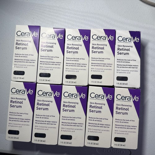 10 Boxes of CeraVe Anti Aging Skin Renewing Retinol Serum 1 oz Cream ...