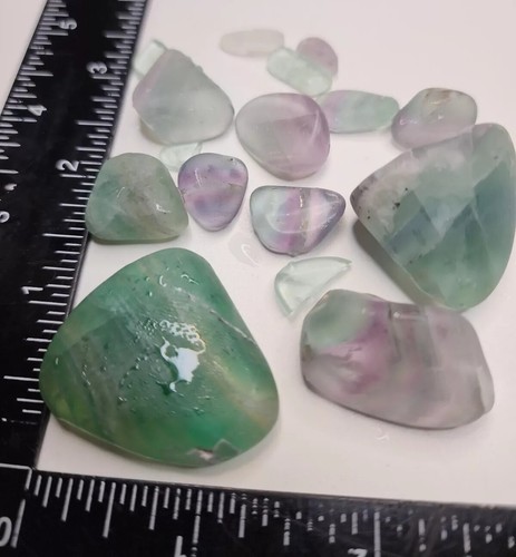 87g Rainbow Fluorite Tumbled Stone Craft LOT - Lapidary Rough Destash | eBay