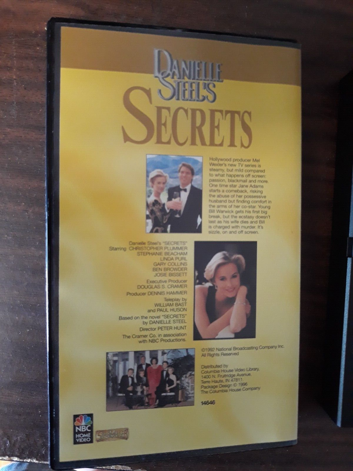 Danielle Steel's (VHS 1992) 14646. SECRETS - Christopher Plummer, Linda Purl | eBay