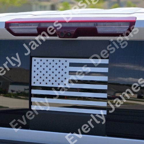 Chevy Silverado Rear Middle Sliding Window American Flag Decal Sticker ...
