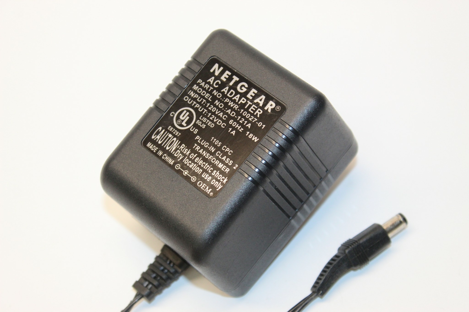 Netgear PWR-10027-01 AD-121A Power Supply Adapter Output 12V DC 1A for ...