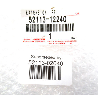 Genuine Toyota 52113-02040 Driver LH Front Bumper Cover Extension 20-22 ...