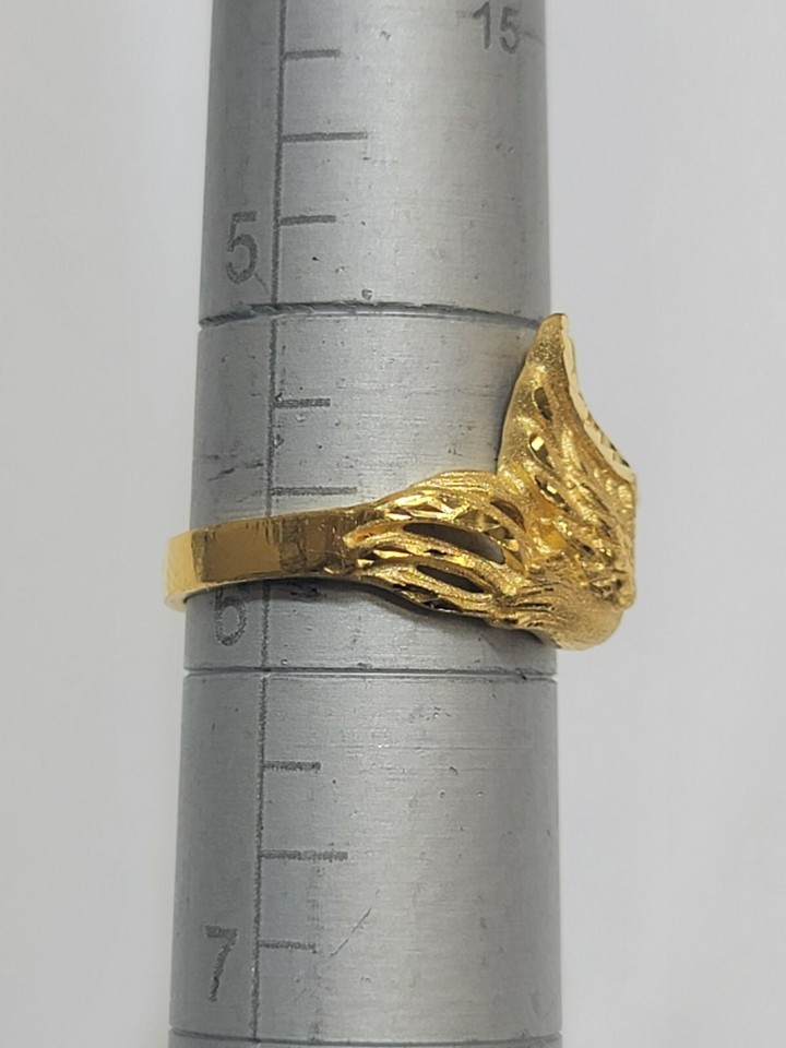 24k Yellow Gold Phoenix Ring Size 5.75 Free Resizing | eBay