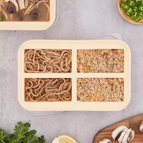 Super Ice Cube Tray X 4 Portions Big Silicone Freezing Mold with Lid, 1 ...