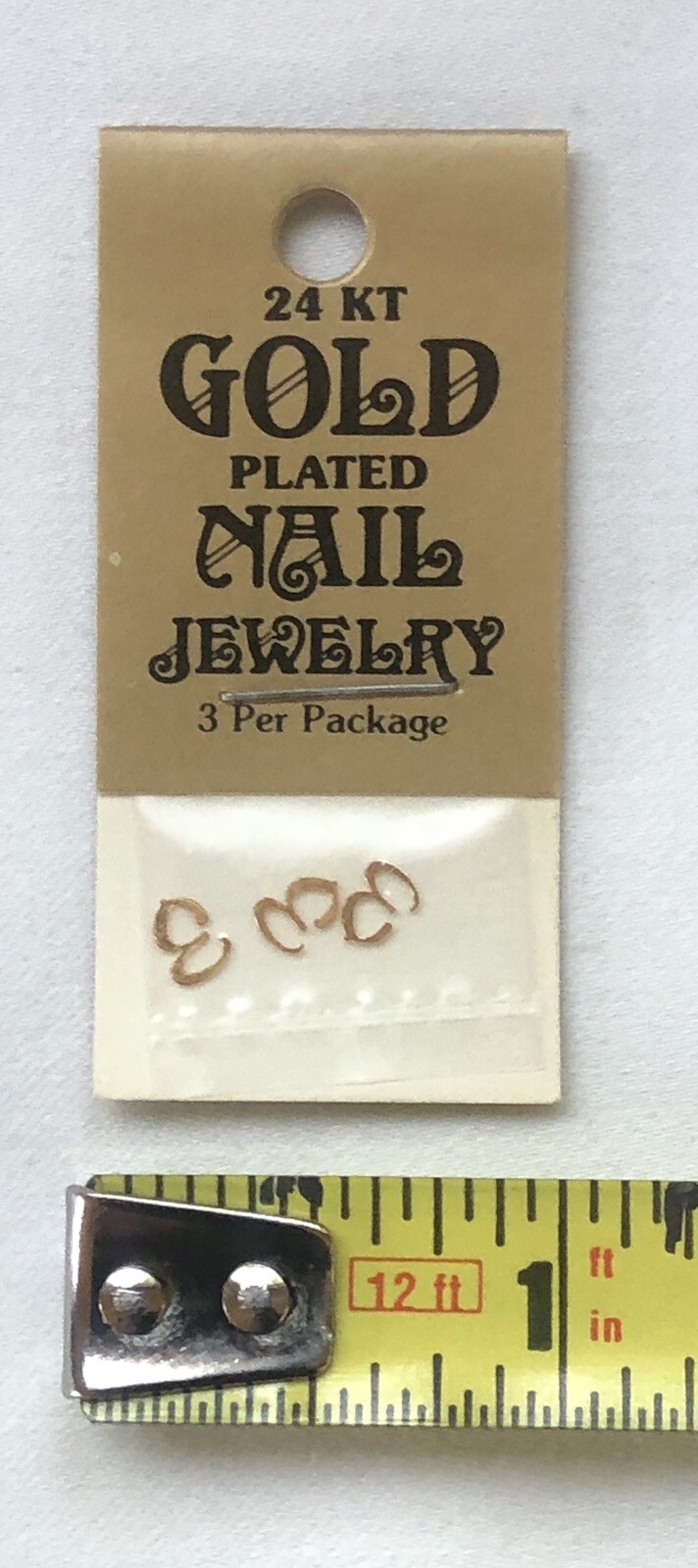 Winning Nails Nail Jewelry 24 kt Gold Plated 3 per package - Cursive ...