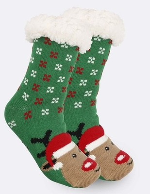 Warm Anti-slip Sole Socks Winter/Christmas Cozy Plush Chr with Thick ...