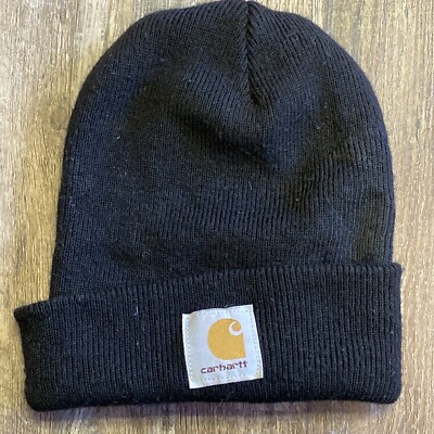 Carhartt Hat Cap Beanie Black Beanie Acrylic Knit Toque Winter Workwear ...