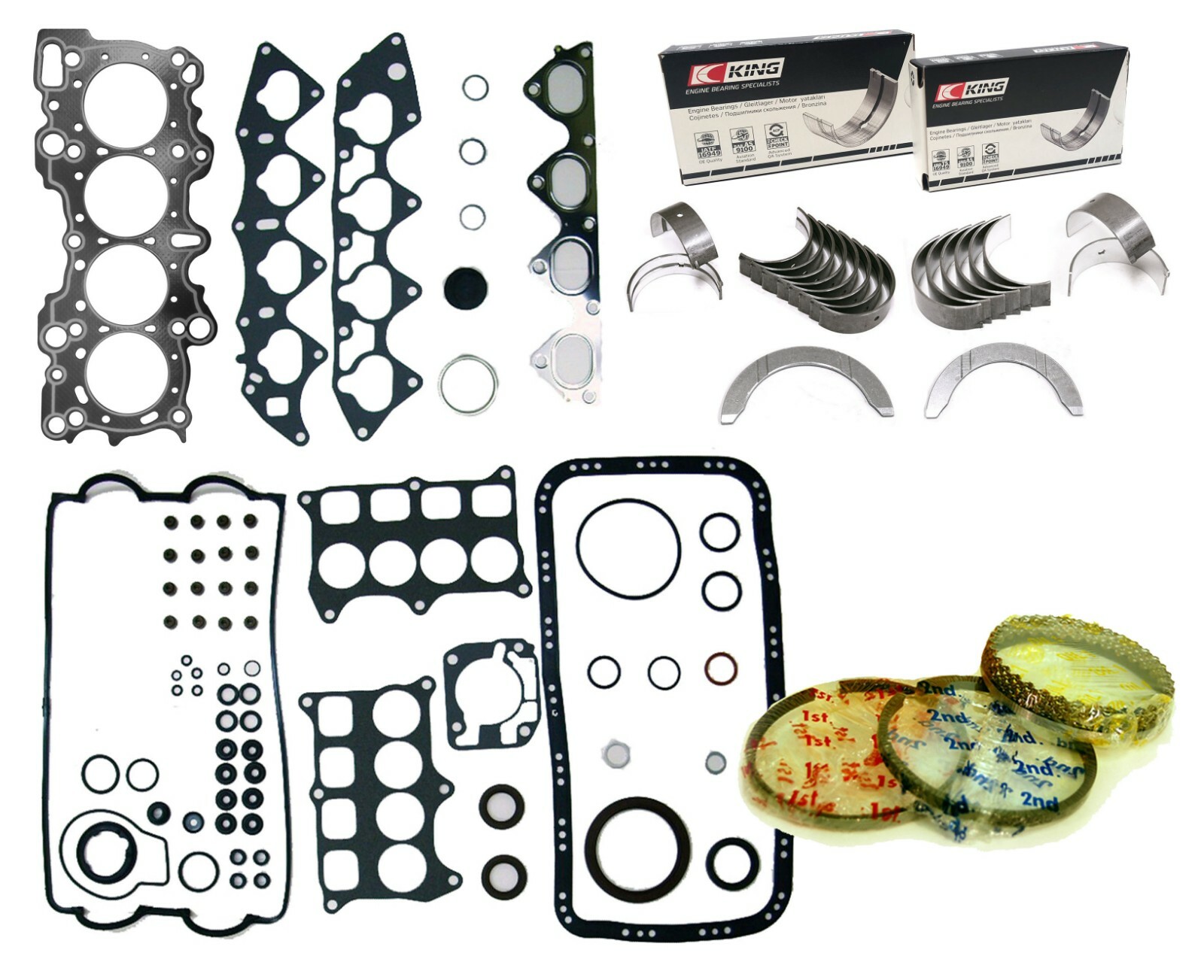 Acura Integra GSR Type-R 1.8 B18C1 B18C5 Engine Rebuild RE-RING KIT ...