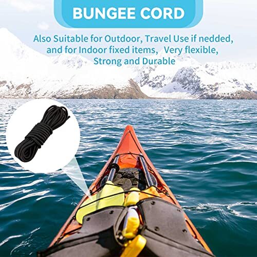Kayak Deck Rigging Kit 8 Feet Bungee Cord With Bungee Cord Ends Hooks ...