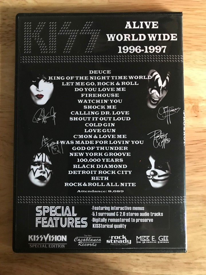 KISS - Live at Savage Hall 1997 Alive Worldwide DVD Ace Frehley Peter ...