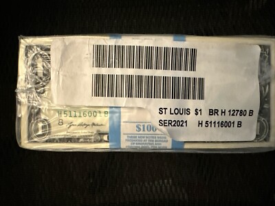 One Stack - 2021 ONE DOLLAR $1 Notes CRISP UNCIRCULATED from BEP PACK ...