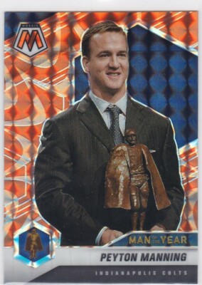 2021 Mosaic Football Peyton Manning Reactive Orange Prizm Man Of The ...