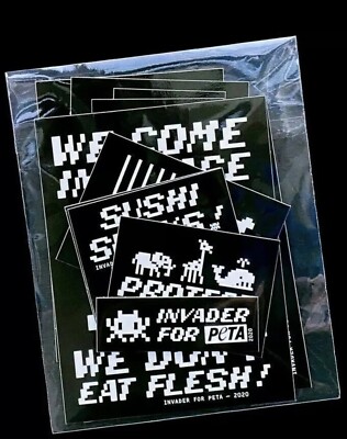 Invader Sticker Pack Invader For PETA Space Invader In Hand Sold Out | eBay