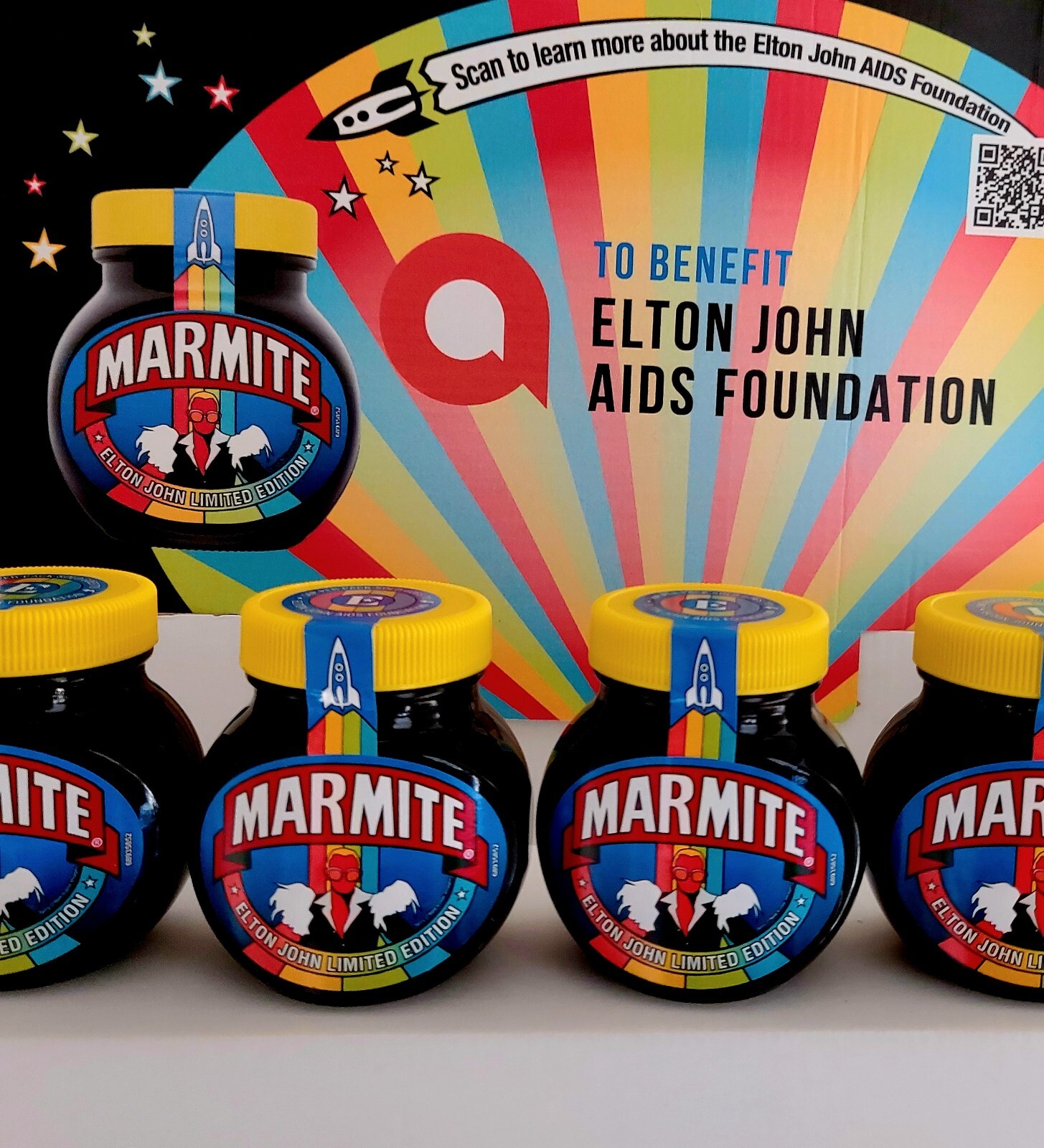 VERY RARE Marmite Elton John Aids Foundation limited edition - Display ...