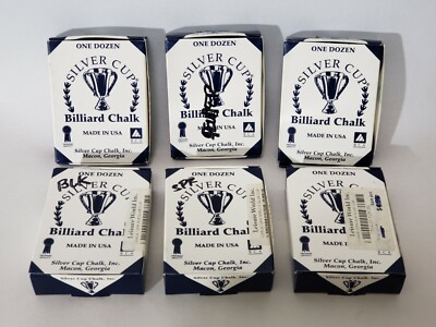 SILVER CUP BILLIARD CHALK - POOL CUE CHALK (12 pieces) | eBay