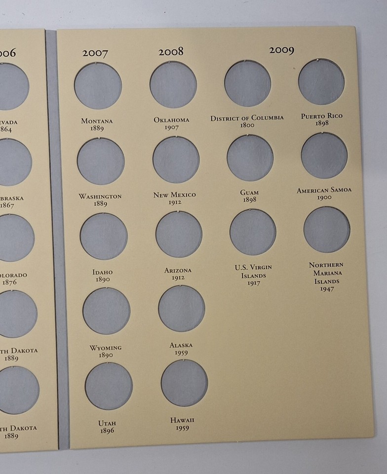 Littleton Coin Folder Fifty State Quarters 1999-2008 D.C. U.S ...