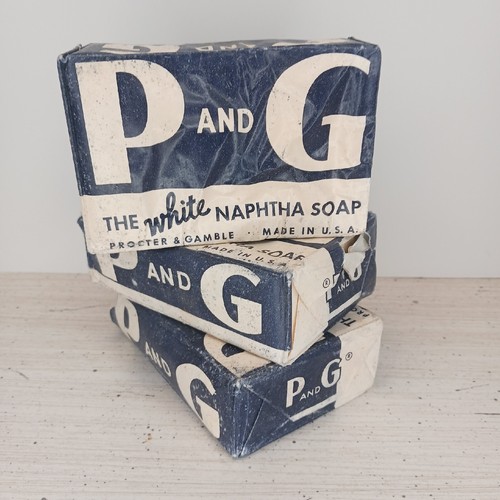 Lot Of (3) Bars P and G WHITE NAPHTHA SOAP 1930s Procter & Gamble ...