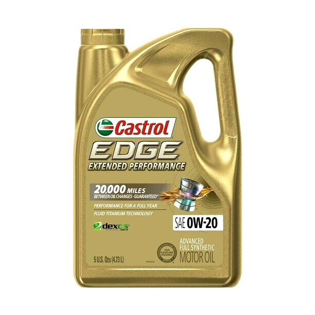 Castrol Edge Extended Performance SAE 0W-20 Advanced Full Synthetic ...