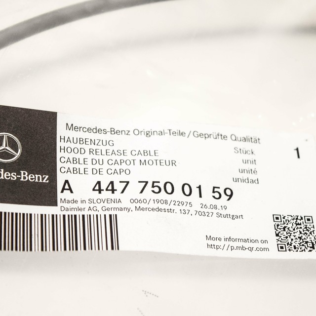 OEM Mercedes-Benz VITO W447 Engine Hood Control Cable LHD A4477500159 ...