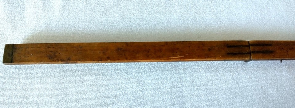 Vintage Warranted Boxwood & Brass 2-Foot Folding Ruler – Possibly ...