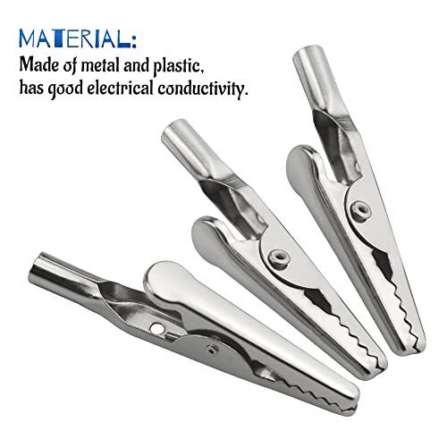 100 Pcs Metal Alligator Clips for Soldering Electric Test Leads Clamp ...