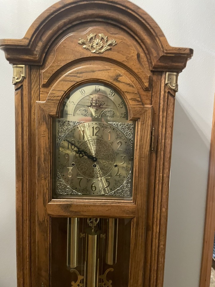 Pearl Grandfather Clock - 1982 - Excellent, Fruitwood - Triple ...