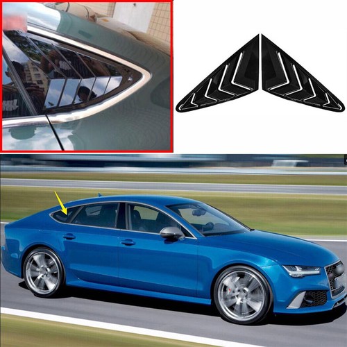 Glossy Black Side Vent Window Scoop Louver Cover For Audi A7 S7 RS7 ...