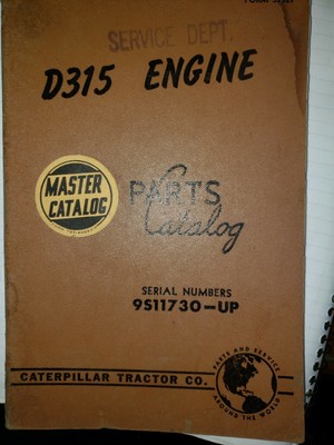 D315 Parts Catalog Book Engine Caterpillar 9S11730-UP | eBay