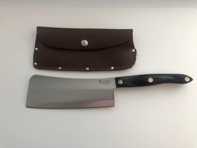 Cutco 1737 Meat Cleaver Dark Brown Grip With Sheath for sale online | eBay