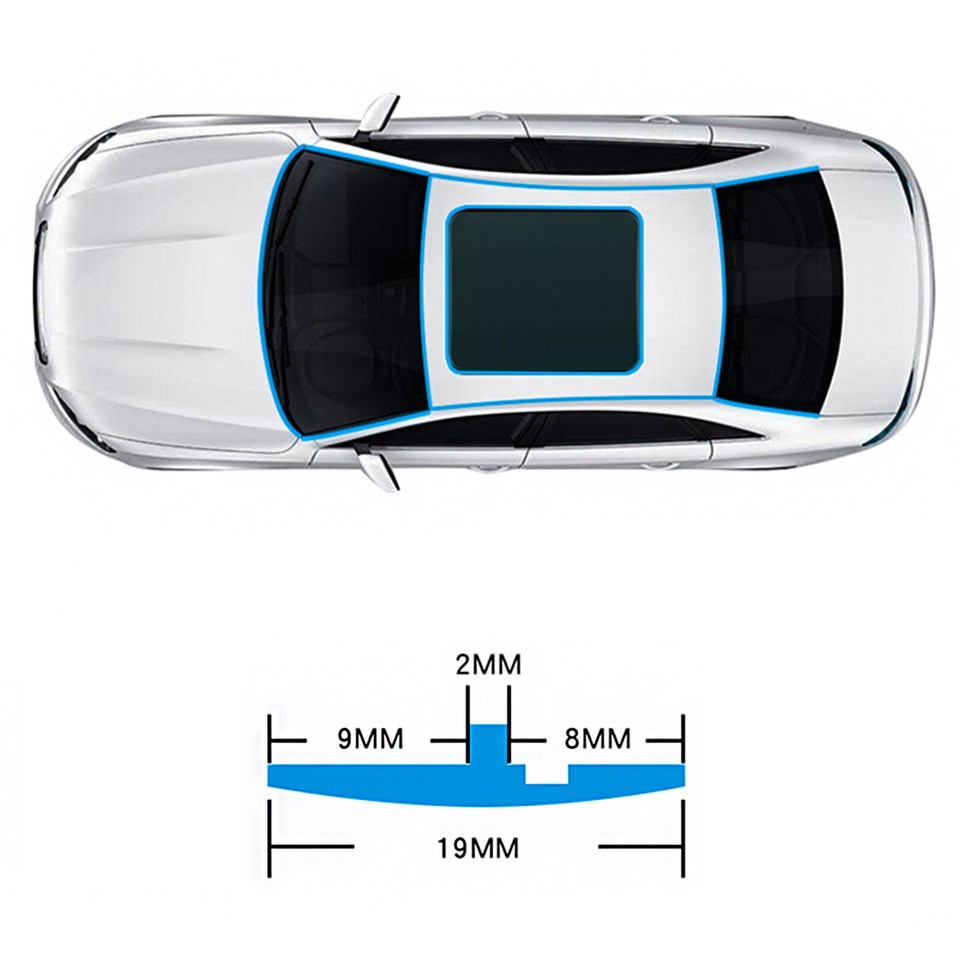 2M 6.5FT Rubber Car Front Rear Windshield Panel Seal Strip Sealed ...
