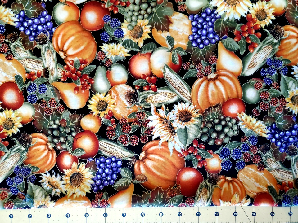 8 Yards Fabric Bundle Fall Autumn Harvest Prints 100% Cotton 8 prints ...