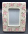 Vintage Ceramic Frame With Pink Roses 6 X 7.75” | eBay