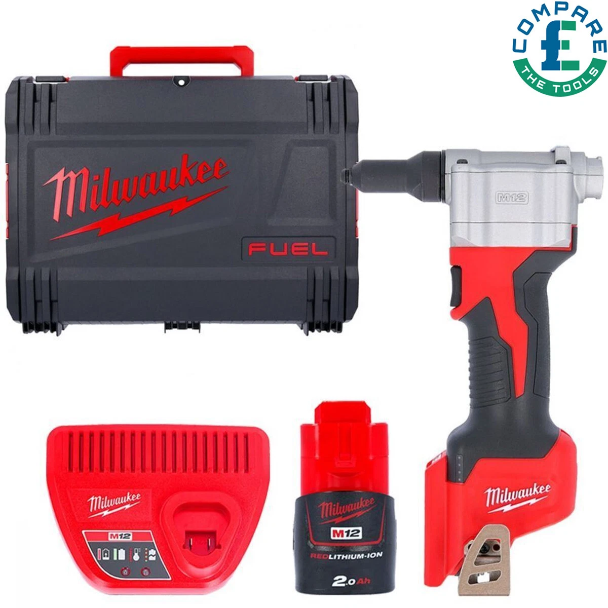 Milwaukee M12 Cordless Rivet Gun Bare Tool 2550-20 From