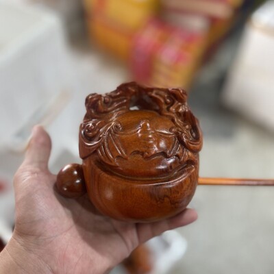 2.3" Natural Wood Buddhist Instrument Monk Wooden Muyu Mokugyo Temple ...