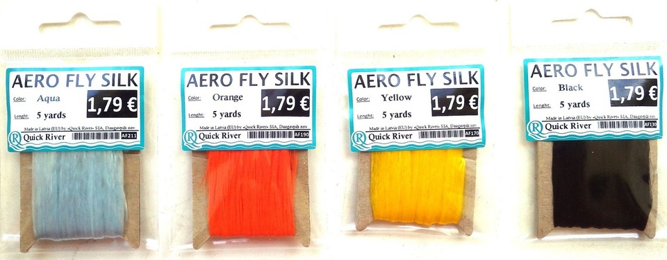 8x AERO FLY SILK POLYPROPYLENE FINE YARN SET fly tying materials Set of ...